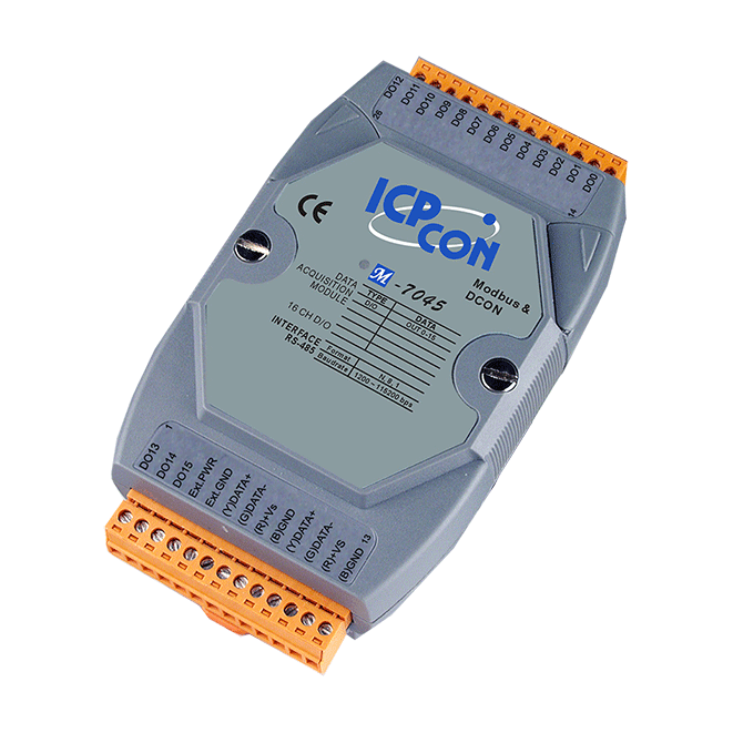 M-7045D 16-ch Isolated (Source, PNP, 10~40 VDC) DO Module with LED Display - OKSA