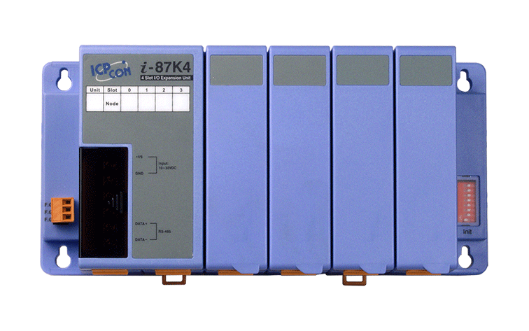 I-87K4-G 4-slot RS-485 I/O Expansion Unit for I-87K Series I/O Modules (DCON Protocol) (Gray ...