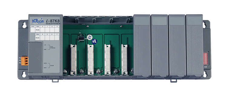I-87K8-G 8-slot RS-485 I/O Expansion Unit for I-87K Series I/O Modules (DCON Protocol) (Gray ...