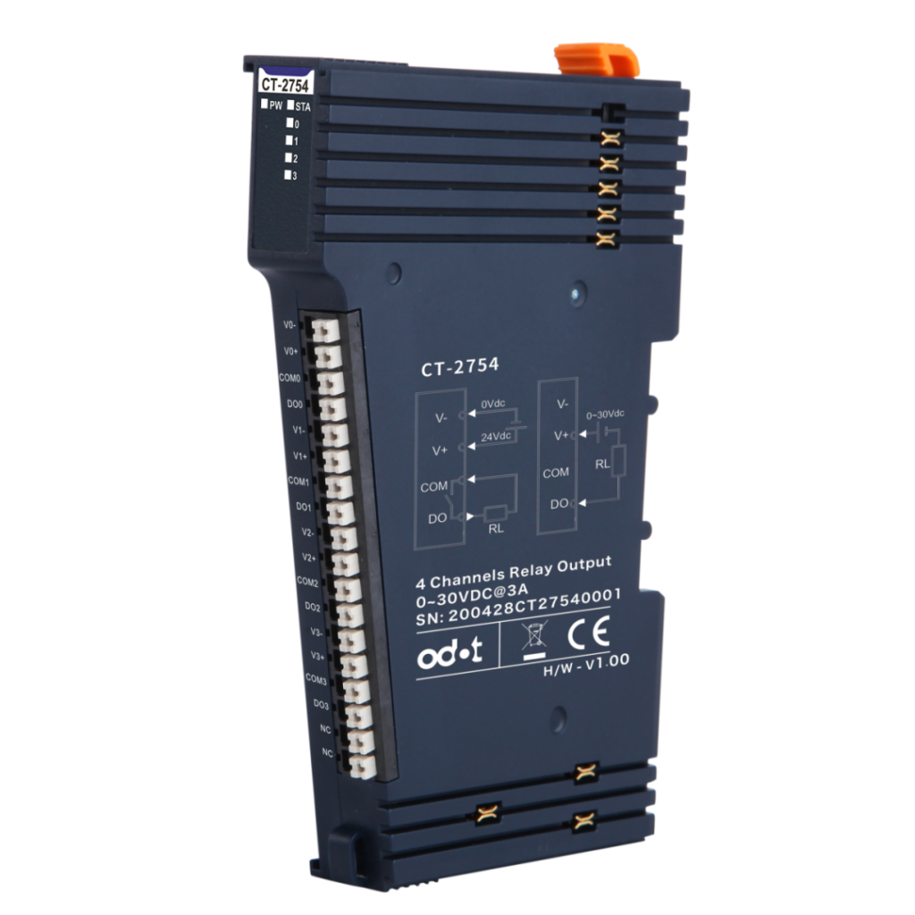 ODOT CT-2754 4-Channel Relay Output Module - 3A/30VDC/90W (with RC & Flyback Diode) - OKSA